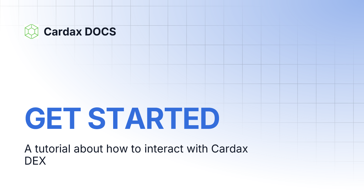 GET STARTED | Cardax DOCS
